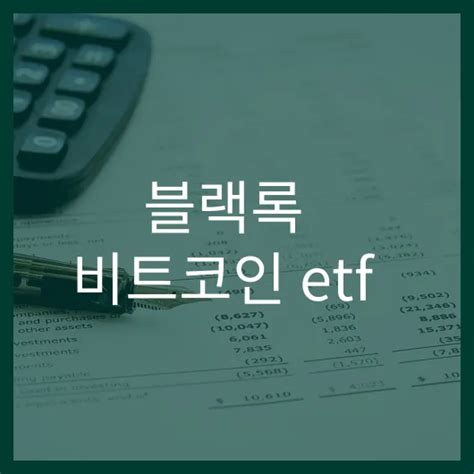 블랙록 비트코인 Etf 투자자가 꼭 알아야 할 5가지 요소 머니마인