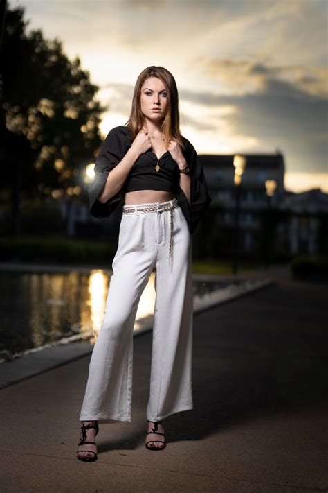 Zoe Model Pose Trousers Blouse Glance Hd Phone Wallpaper Rare Gallery