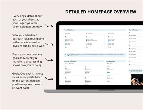 CRM Tracker Notion Template Business Planner Notion Client Etsy