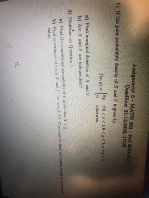 Solved Assignment 5 Math 203 Fall 2020 2021 Deadline