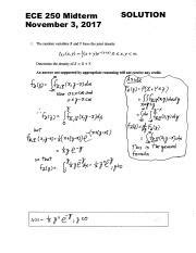 ECE Midterm Solutions Pdf ECE Midterm November SOLUTION The Random Variables