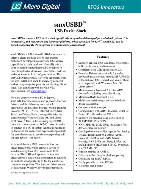 Silo Tips Smxusbd Usb Device Stack Pdf