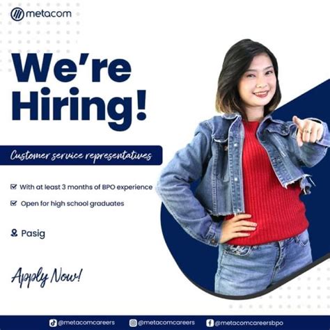 Metacom Careers On Linkedin Pasig Metacomcareers Bpohiring Careeropportunities Bpojobs