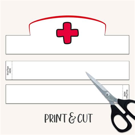 Paper Printable Nurse Hat Template Printable Calendars At A Glance