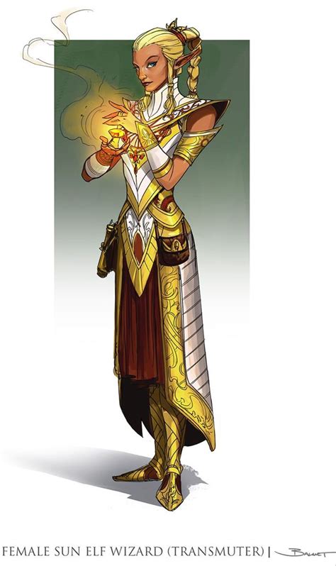 Sun Elf Character Art Dungeons And Dragons Character Portraits