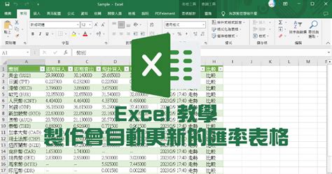 [教學] 銀行匯率表放入excel表格，還能自動更新 Kk3c狂想曲 哇哇3c日誌