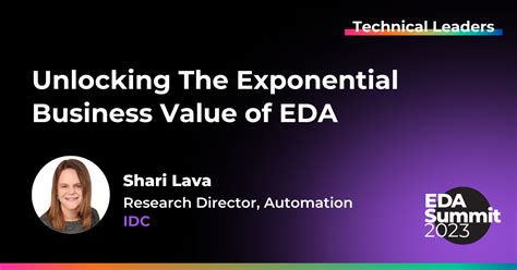 Unlocking The Exponential Business Value Of Eda Eda Summit