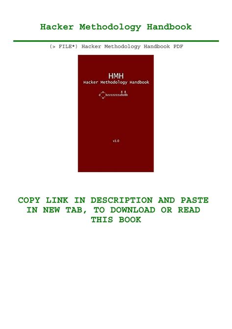 P D F FILE Hacker Methodology Handbook PDF