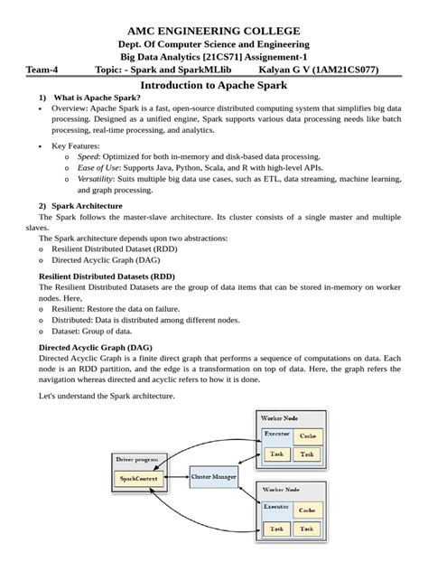 spark and sparkmllib pdf apache spark computer cluster
