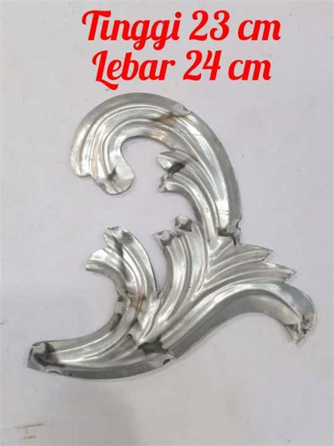 Daun Lengkung Plat Besi 2muka 23x24cm Ornamen Pagar Besi Roda Wajik Engsel Lazada Indonesia