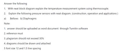 Solved Answer The Following 1 With Neat Block Diagram