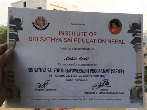 Mithin Karki On Linkedin Srisatyasai Nationalempowermentprogram