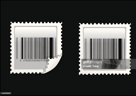 Stamp With Bar Code High Res Vector Graphic Getty Images