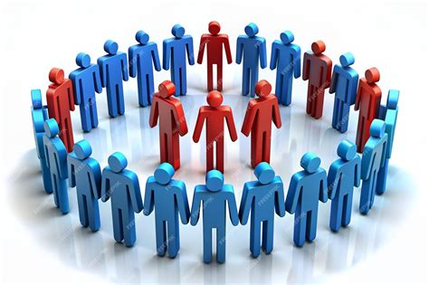 3d People In Team Leader Symbol Of Teamwork Problemsolving Business