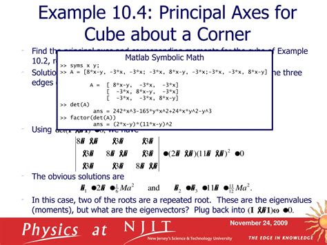 PPT Inertia Tensor Principal Axes In Physics PowerPoint Presentation ID