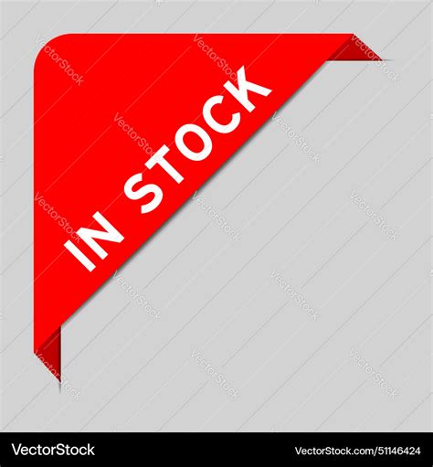 Red Color Of Corner Label Banner With Word Vector Image