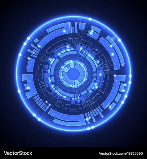 Abstract Blue Digital Communication Technology Vector Image