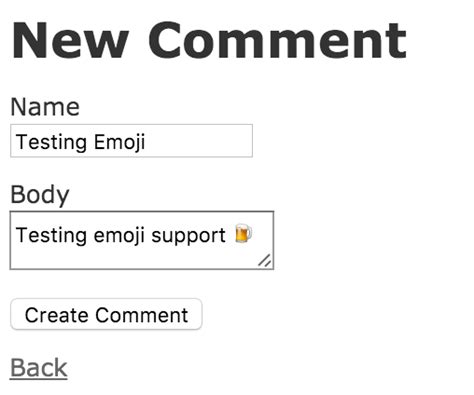 accepting emojis on a rails app with mysql coding with coffee