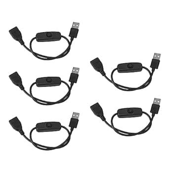 Amazon Com Hilitand USB Male To Female Extension Cable USB Cable With Switch 5pcs USB Male To