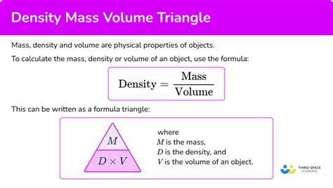 Density Mass Volume Triangle - Math Steps, Examples & More!