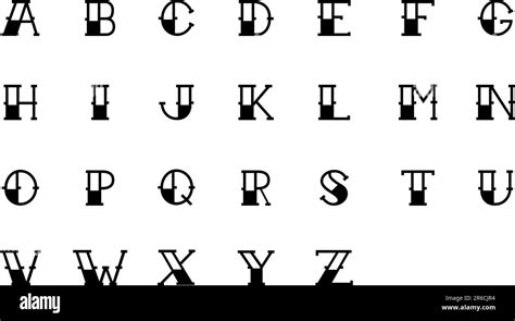 Lettre De Tatouage Banque Dimages Vectorielles Alamy