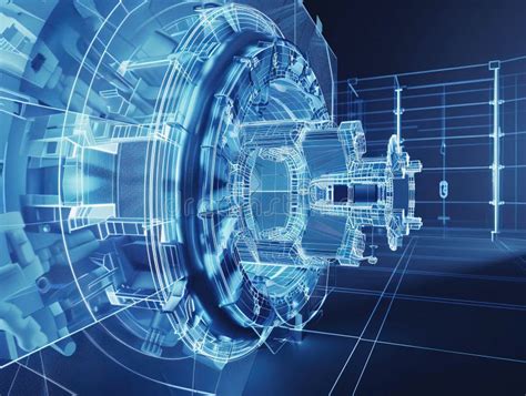 Hadron Collider Tech Illustration Science Nuclear Accelerator