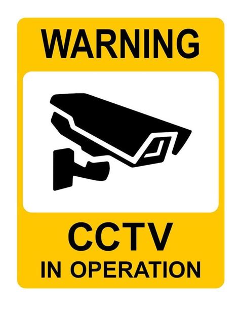 Warning Cctv Sign Free Download And Print For You