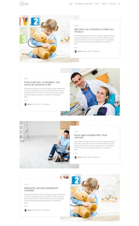 Single Divi Blog Module With 7 Blog Layouts Divi Blog Extras