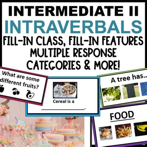 Intermediate Intraverbals Fill In Feature Class Multiple Responses