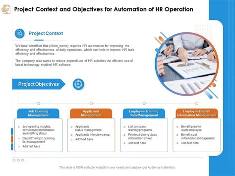 Project Context And Objectives For Automation Of Hr Operation Status Management Ppt Presentation