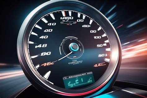 Premium Photo Speedometer Scoring High Speed In A Fast Motion Blur Race Track Background