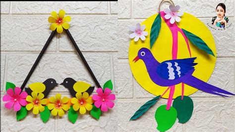 2 Different Types Of Paper Bird Wall Decoration Idea Bird Wall