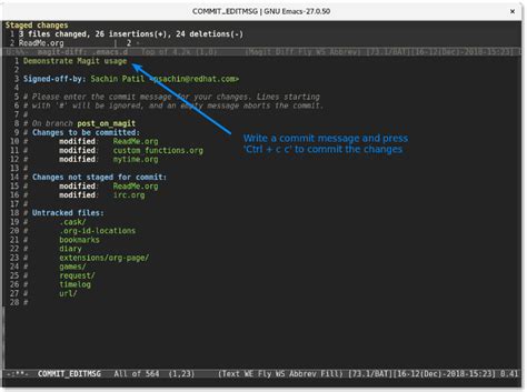 如何在 Emacs 中使用 Magit 管理 Git 项目 Linuxstory