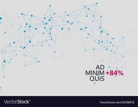 Abstract Technology Background Connect Dots Lines Vector Image