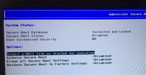 Disable Secure Boot