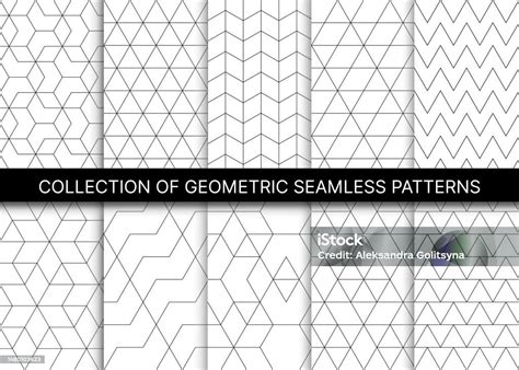 기하학적 매끄러운 패턴의 집합입니다 기하학적 도형이 있는 반복 가능한 배경 모음 0명에 대한 스톡 벡터 아트 및 기타 이미지 0명 검은색 기하 도형 Istock