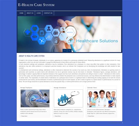E Health Care System Project Using PHP And MySQL