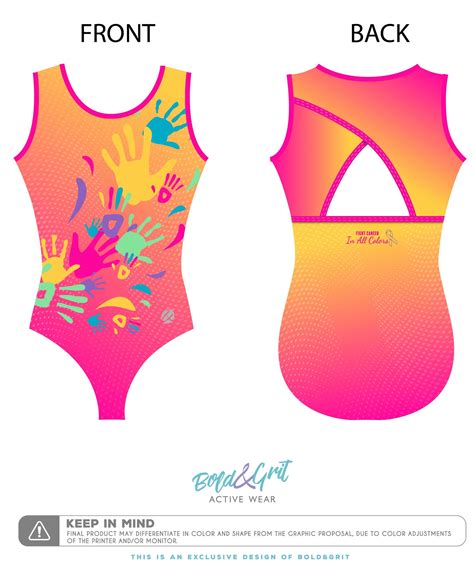 Colorful Awareness Leotard All Cancers Boldandgrit
