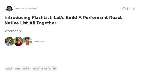 introducing flashlist let s build a performant react native list all