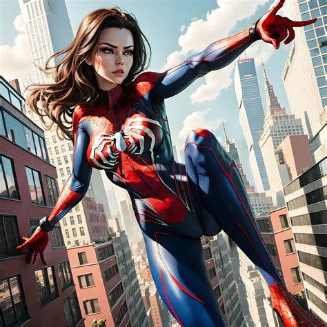 Download Ai Generated Spider Woman Super Hero Royalty Free Stock