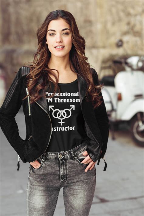 Professional Mfm Threesome Instructor Fitted Scoop T Shirt Swingers
