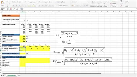 Gage Repeatability And Reproducibility Excel Spreadsheet Calculator