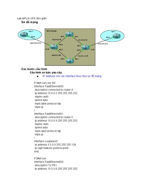 Basic Mpls Vpn Lab Pdf