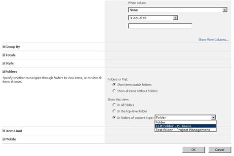 Folder Content Type And Associating Views Specific To That Folder
