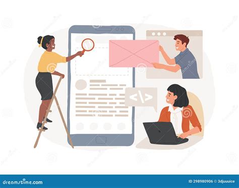 Web Application Design Isolated Concept Vector Illustration Stock