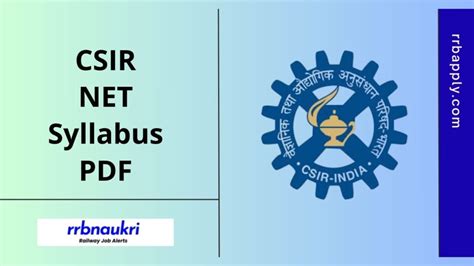 csir net syllabus 2025 check subject wise part a b and c syllabus pdf