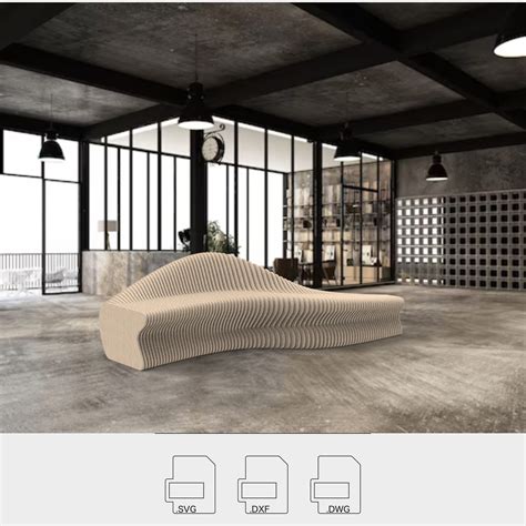 Parametric Bench Curl Router Cut Files Cnc Files For Cutting Vector Files Dxf Dwg Svg Pdf