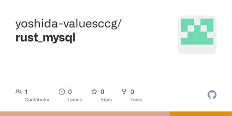 Github Yoshida Valuesccgrustmysql