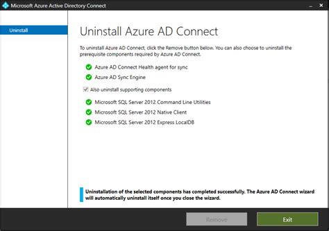 Uninstall Azure AD Connect Microsoft Entra Microsoft Learn