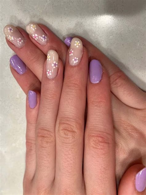 Purple Summer Nails Design With Flowers Vibrant Guide
